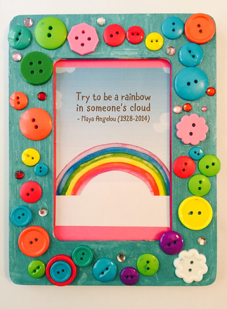 Rainbow Button Frames - Glitter On A Dime