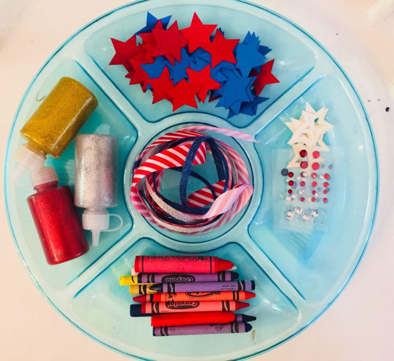 Patriotic Star Wreath Paper Plate Craft - Easy Summer Craft for Kids