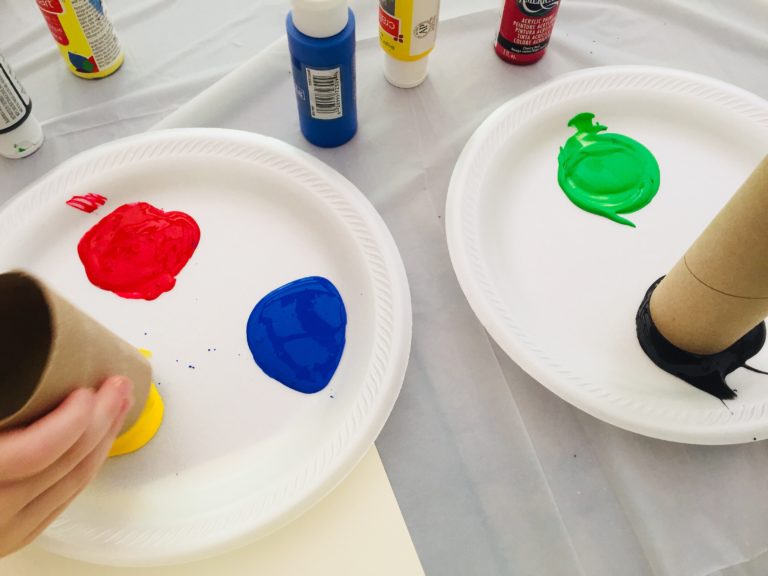 Olympic Ring Circle Painting for Kids - Glitter On A Dime