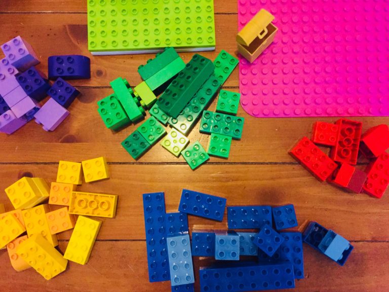 Make A Rainbow Castle with LEGO Duplo Blocks - Glitter On A Dime