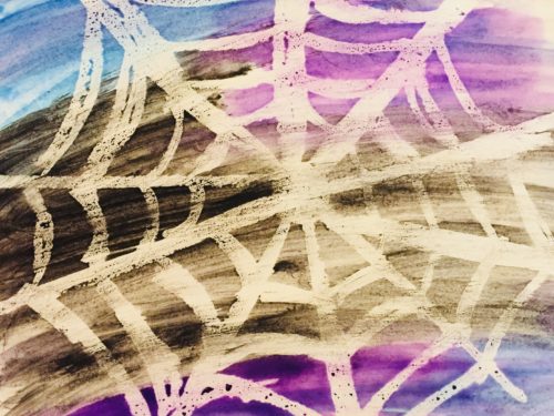 Watercolor Resist Glitter Spider Web Art - Glitter On A Dime