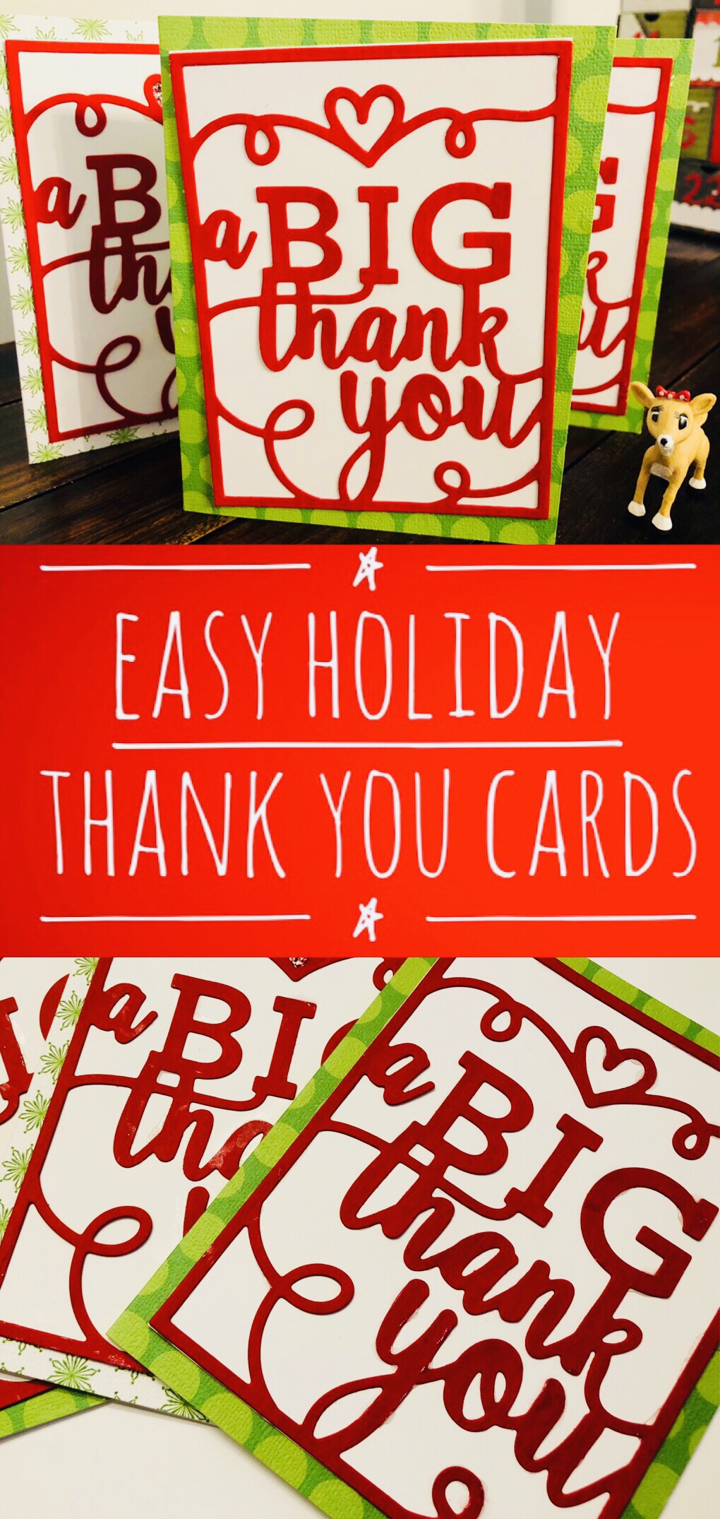 Quick Holiday Thank You Cards - Glitter On A Dime