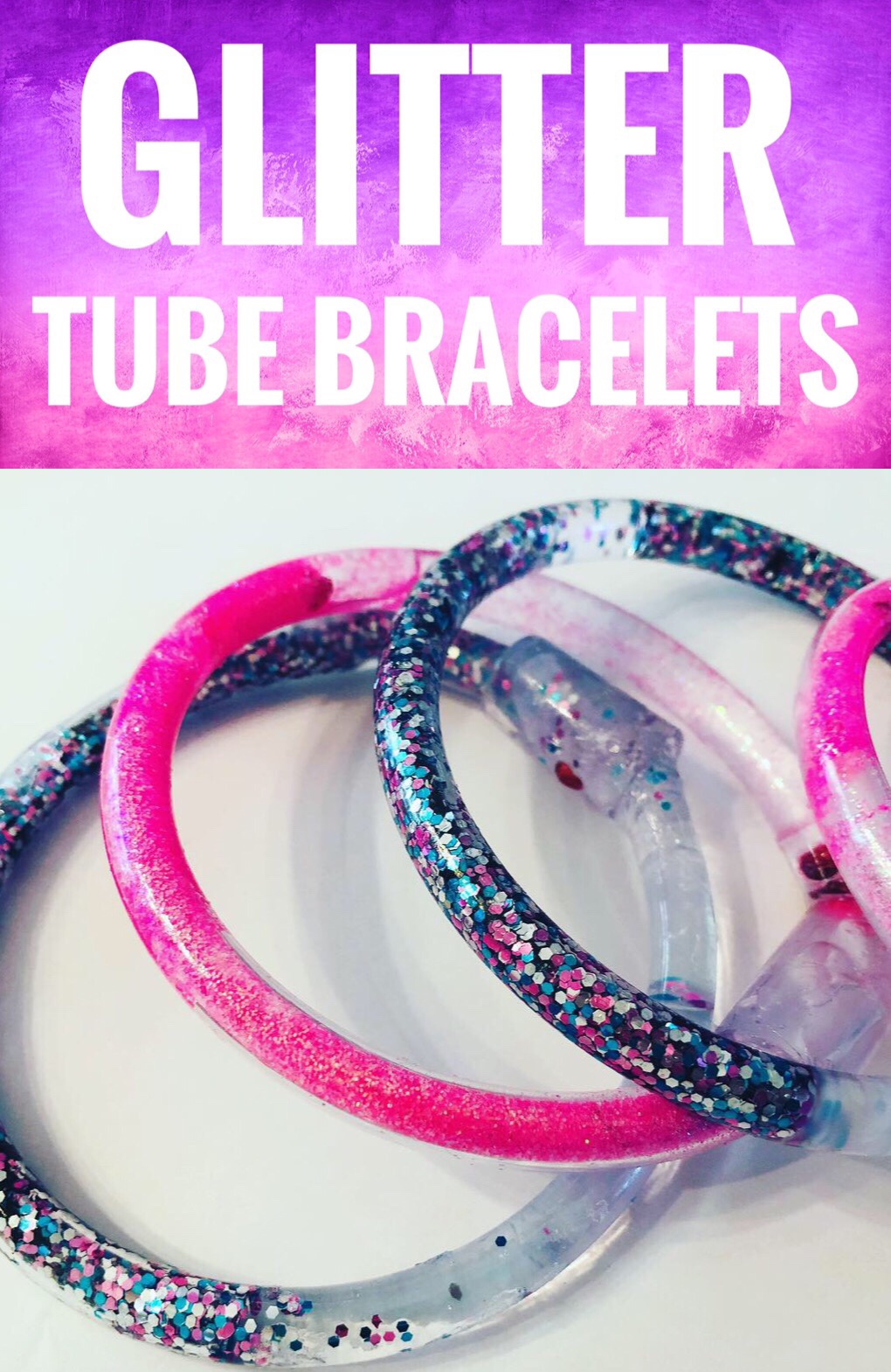 Glitter Tube Bracelets - Glitter On A Dime