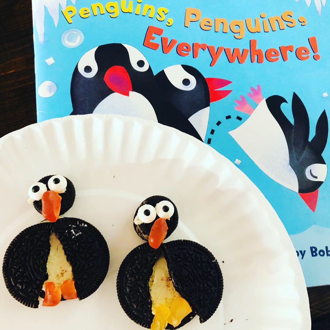 Penguin Cookies Edible Book Craft - Glitter On A Dime
