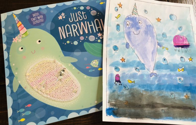 Just Narwhal Book Review and Printable Coloring Page - Glitter On A Dime