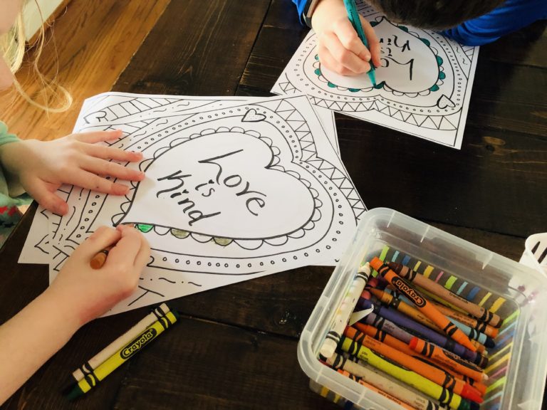 Heart Banner Kindness Activity for Kids - Glitter On A Dime