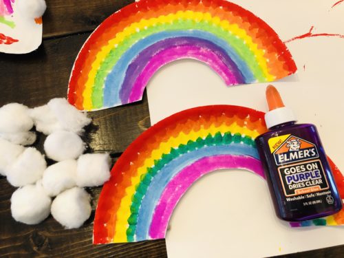 Paper Plate Rainbows - Easy Spring Craft for Kids - Glitter On A Dime