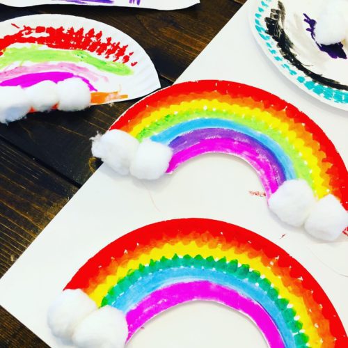 Paper Plate Rainbows - Easy Spring Craft for Kids - Glitter On A Dime