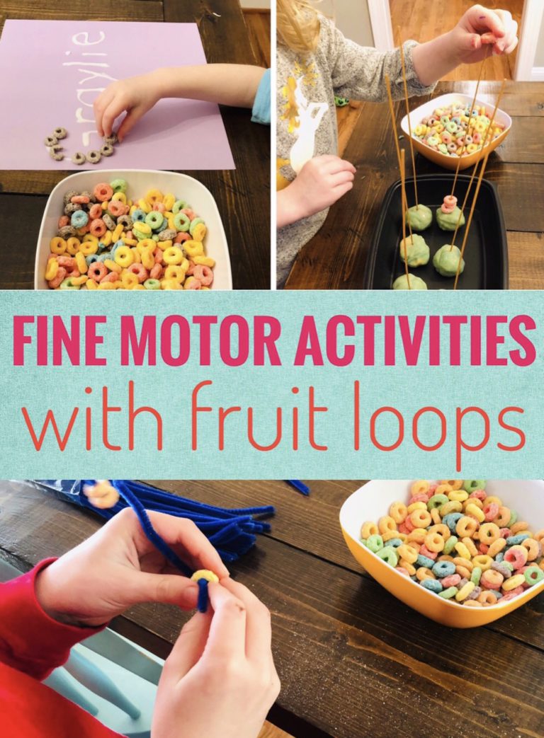 Fine Motor Activities Using Fruit Loops - Glitter On A Dime