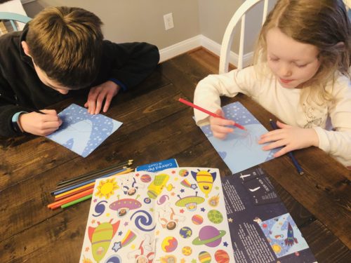 Space Themed Activity Box for Kids - Glitter On A Dime