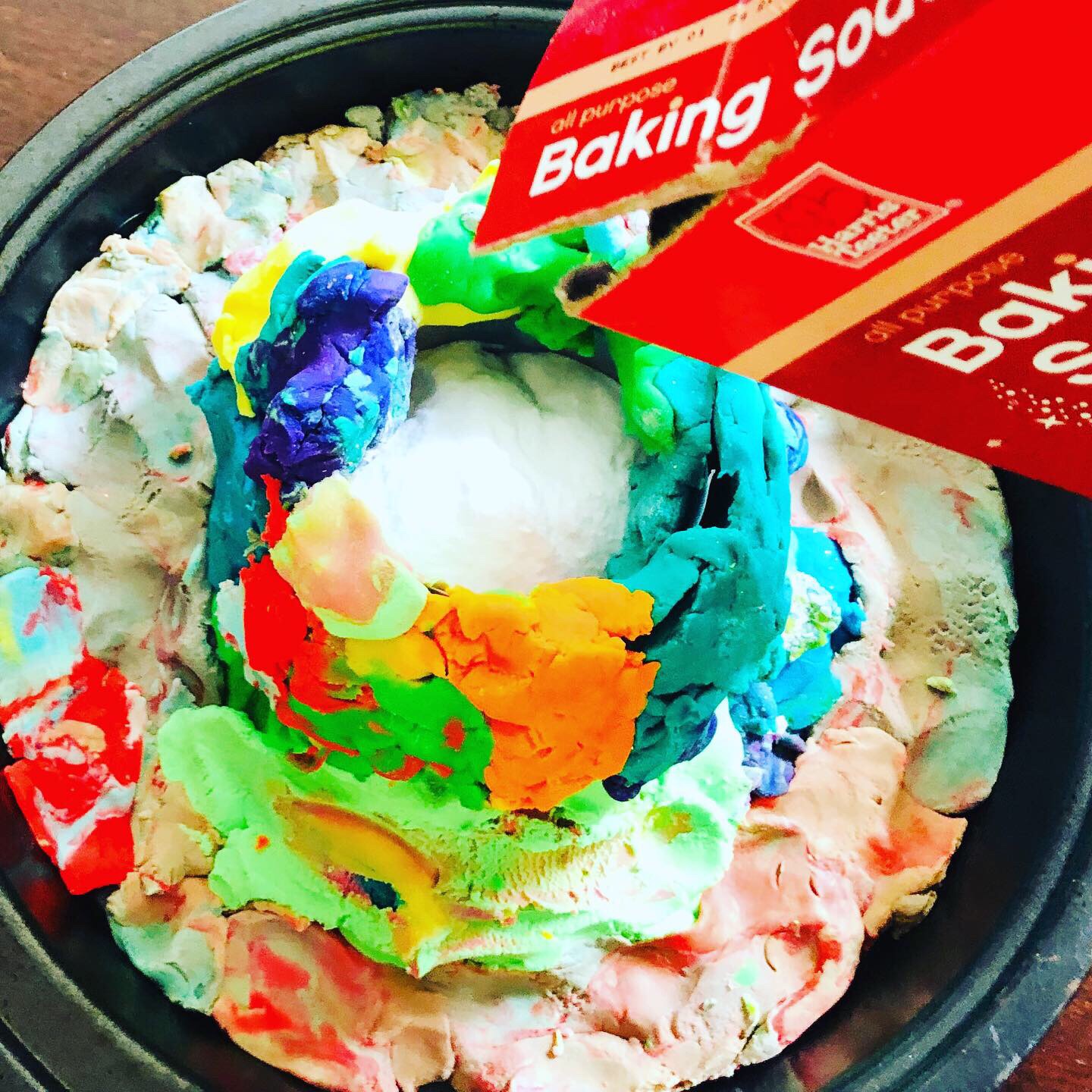 Play Dough Volcano - Fun Preschool Science Activity - Glitter On A Dime