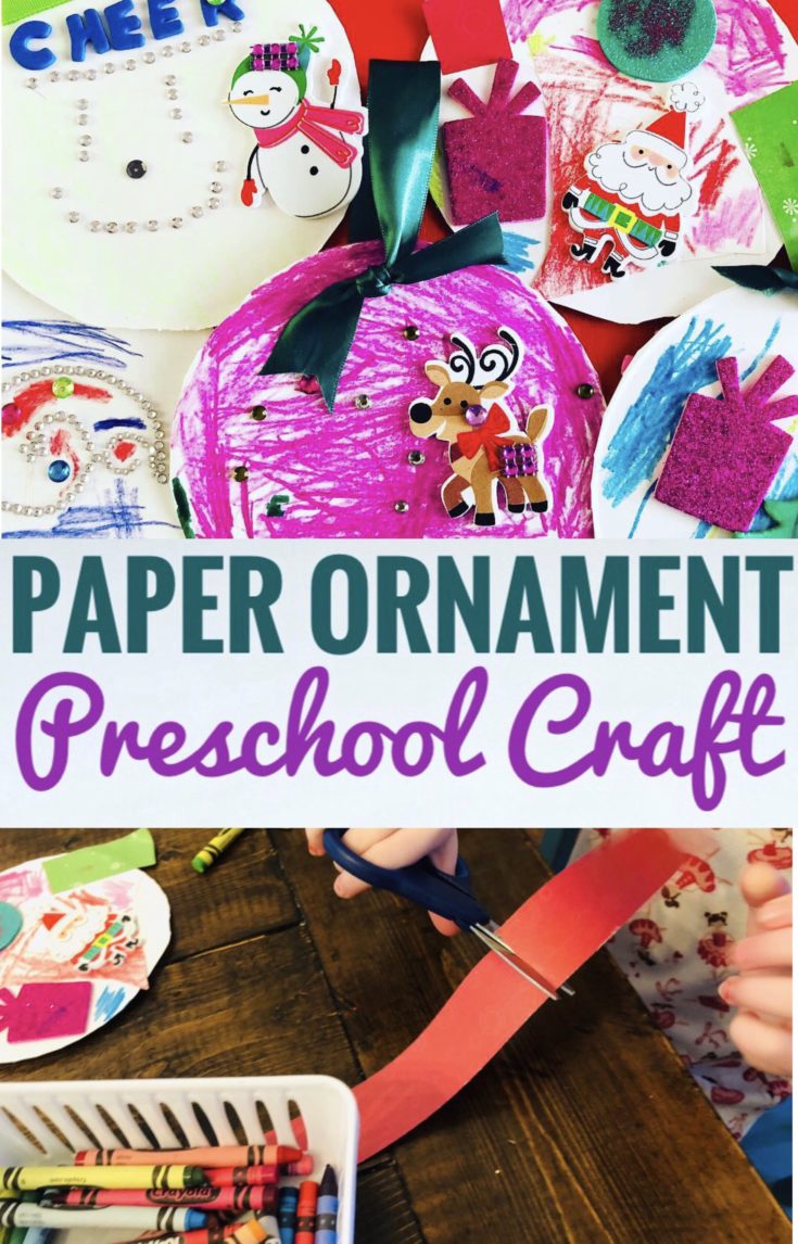 Paper Ornament Craft for Preschoolers - Glitter On A Dime