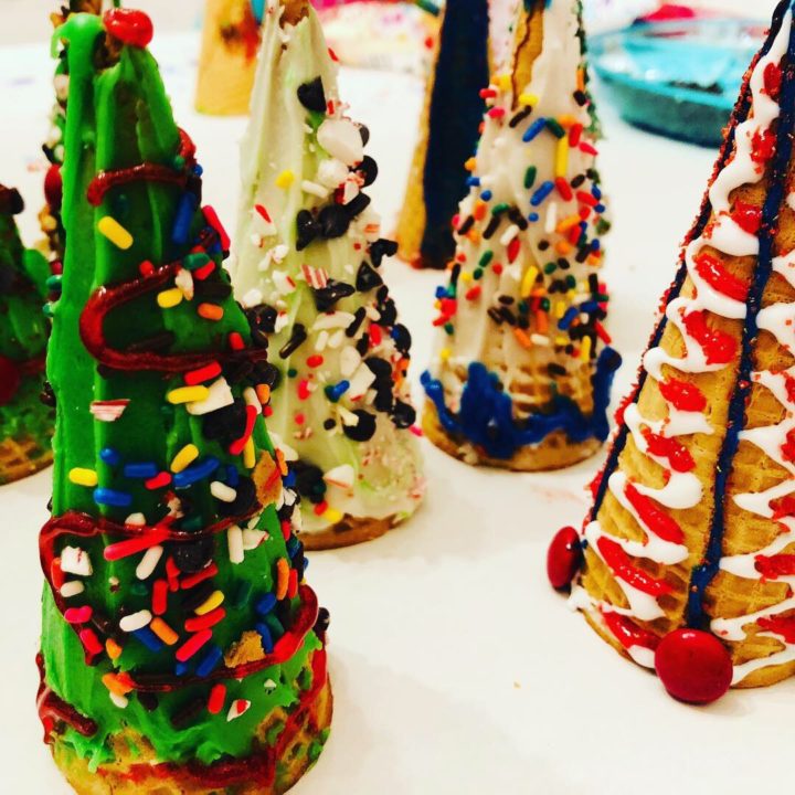 Sugar Cone Christmas Tree Craft for Kids - Glitter On A Dime