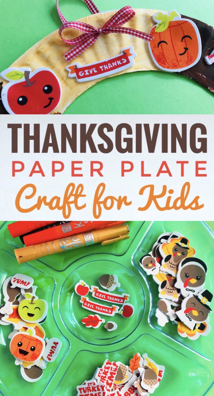 Thanksgiving Paper Plate Wreath Craft - Glitter On A Dime