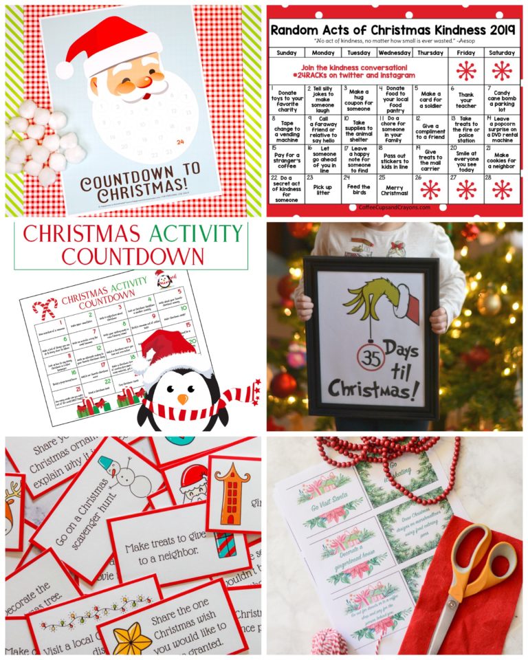 Free Printable Christmas Countdown Ideas - Glitter On A Dime