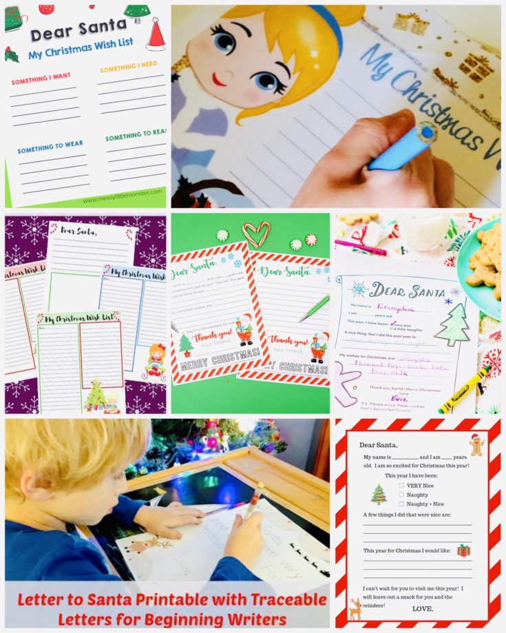 Free Printable Santa Lists and Letters - Glitter On A Dime