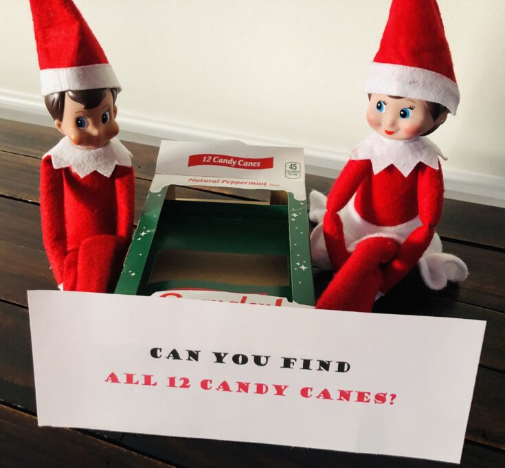 Elf on the Shelf Candy Cane Hunt - Glitter On A Dime