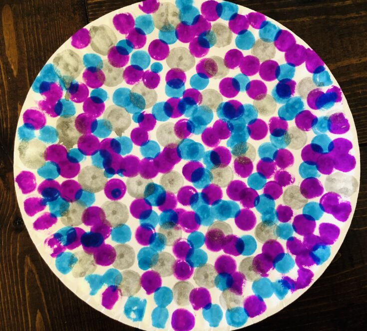 Create Paper Plate Snowflakes with Dot Markers - Glitter On A Dime