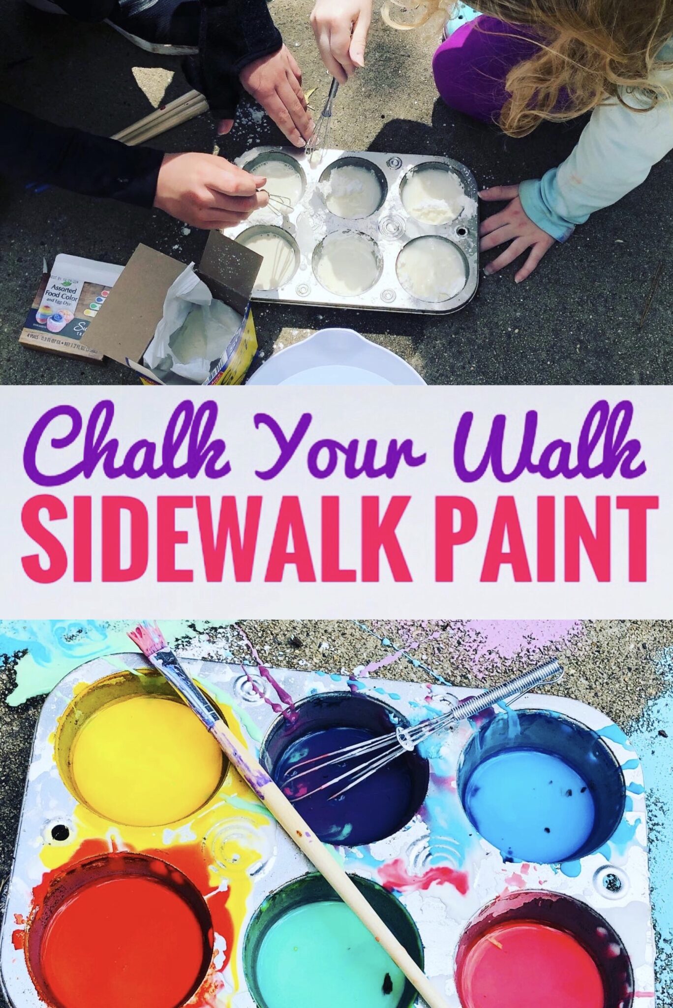 How to Make DIY Sidewalk Paint - Glitter On A Dime