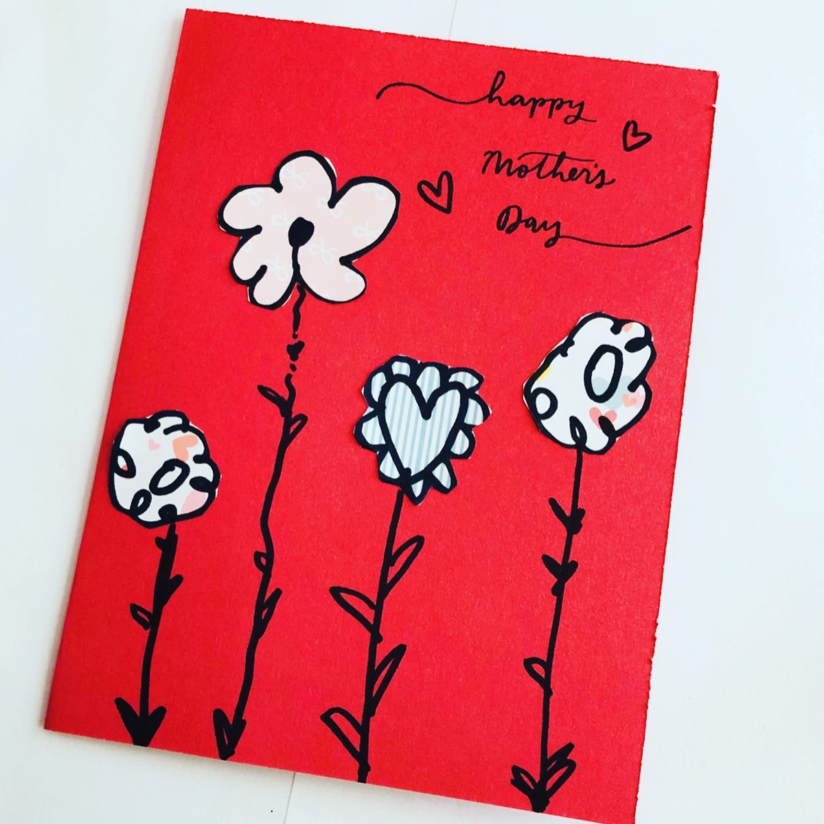 Simple Mother's Day Card Using Paper Scraps - Glitter On A Dime