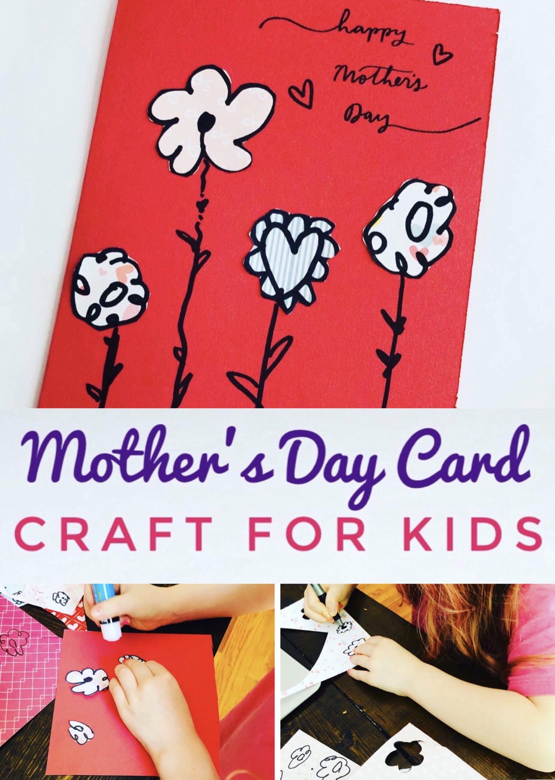 Simple Mother's Day Card Using Paper Scraps - Glitter On A Dime