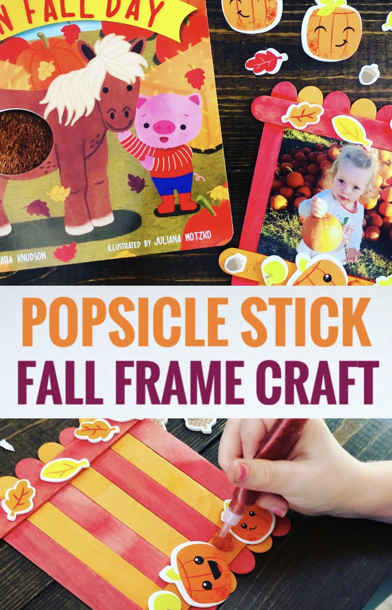 Fun Fall Day Popsicle Stick Frame Craft - Glitter On A Dime