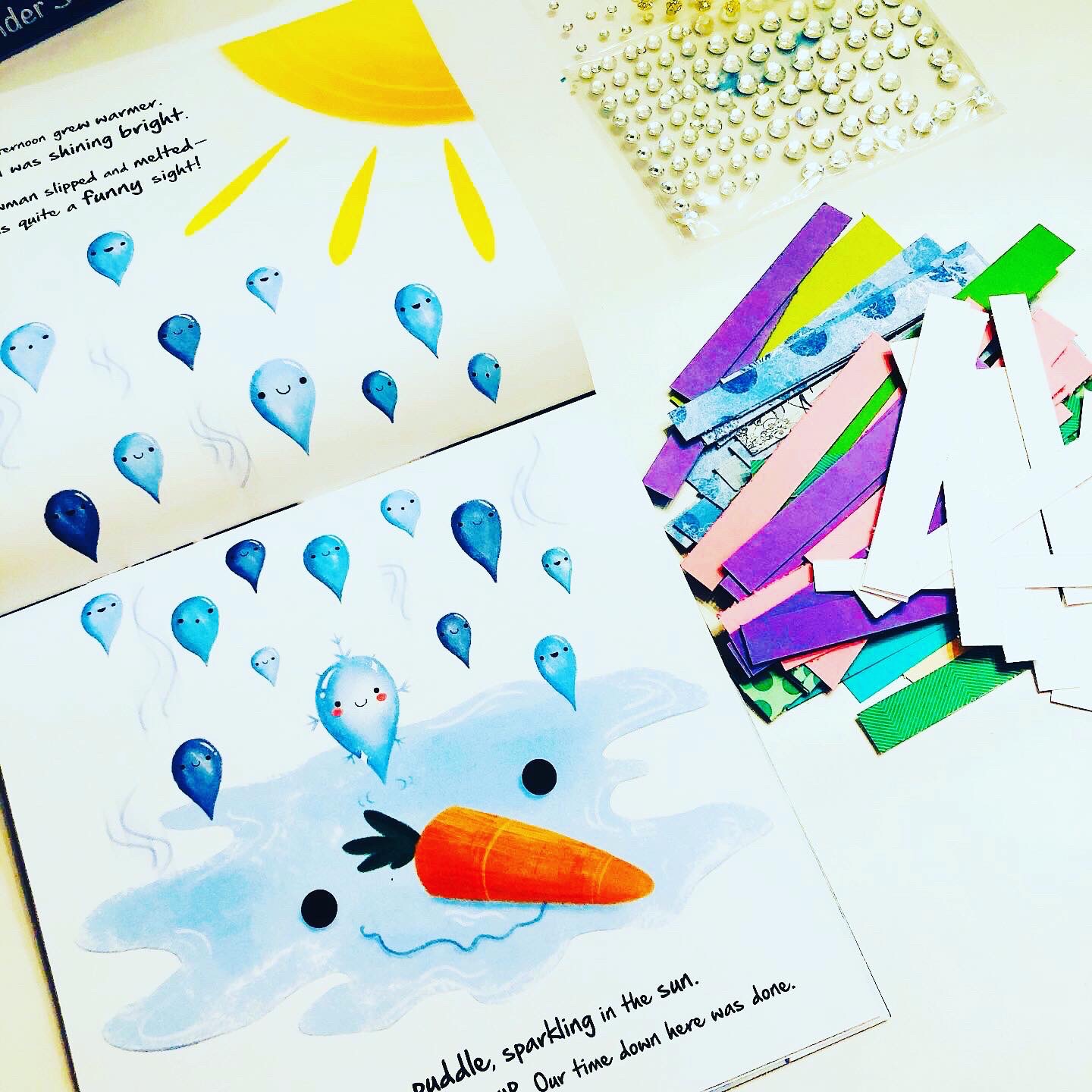 Paper Strip Snowflakes Book Craft Idea - Glitter On A Dime