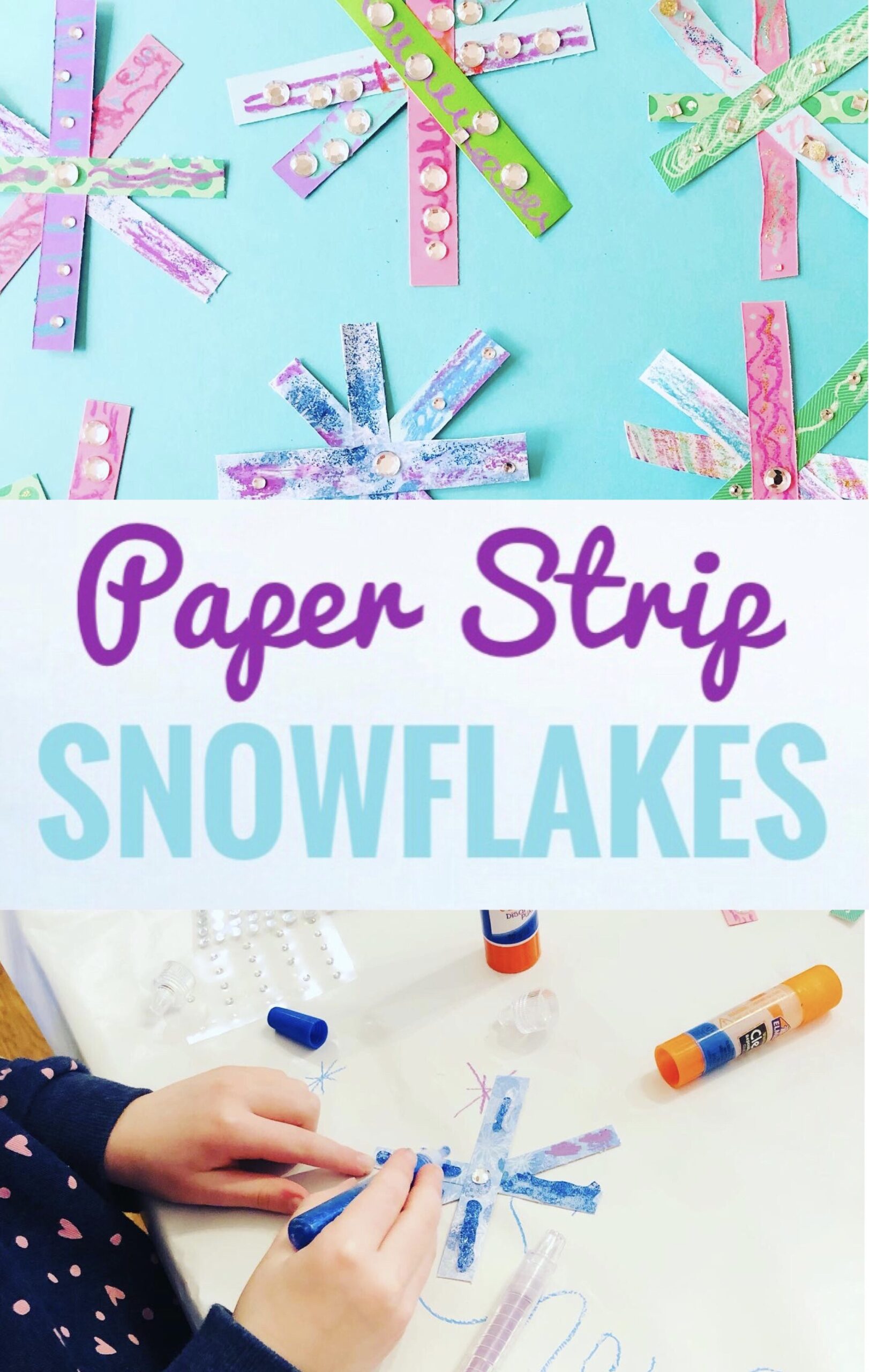 Paper Strip Snowflakes Book Craft Idea - Glitter On A Dime