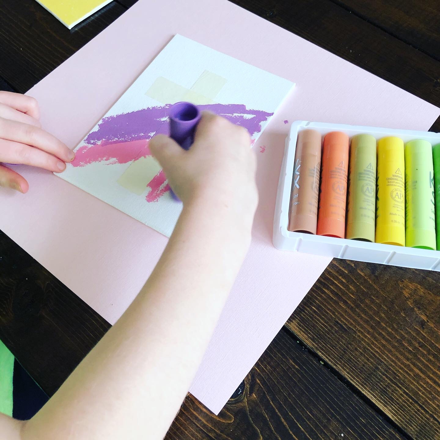 Tape Resist Easter Cross Craft - Glitter On A Dime