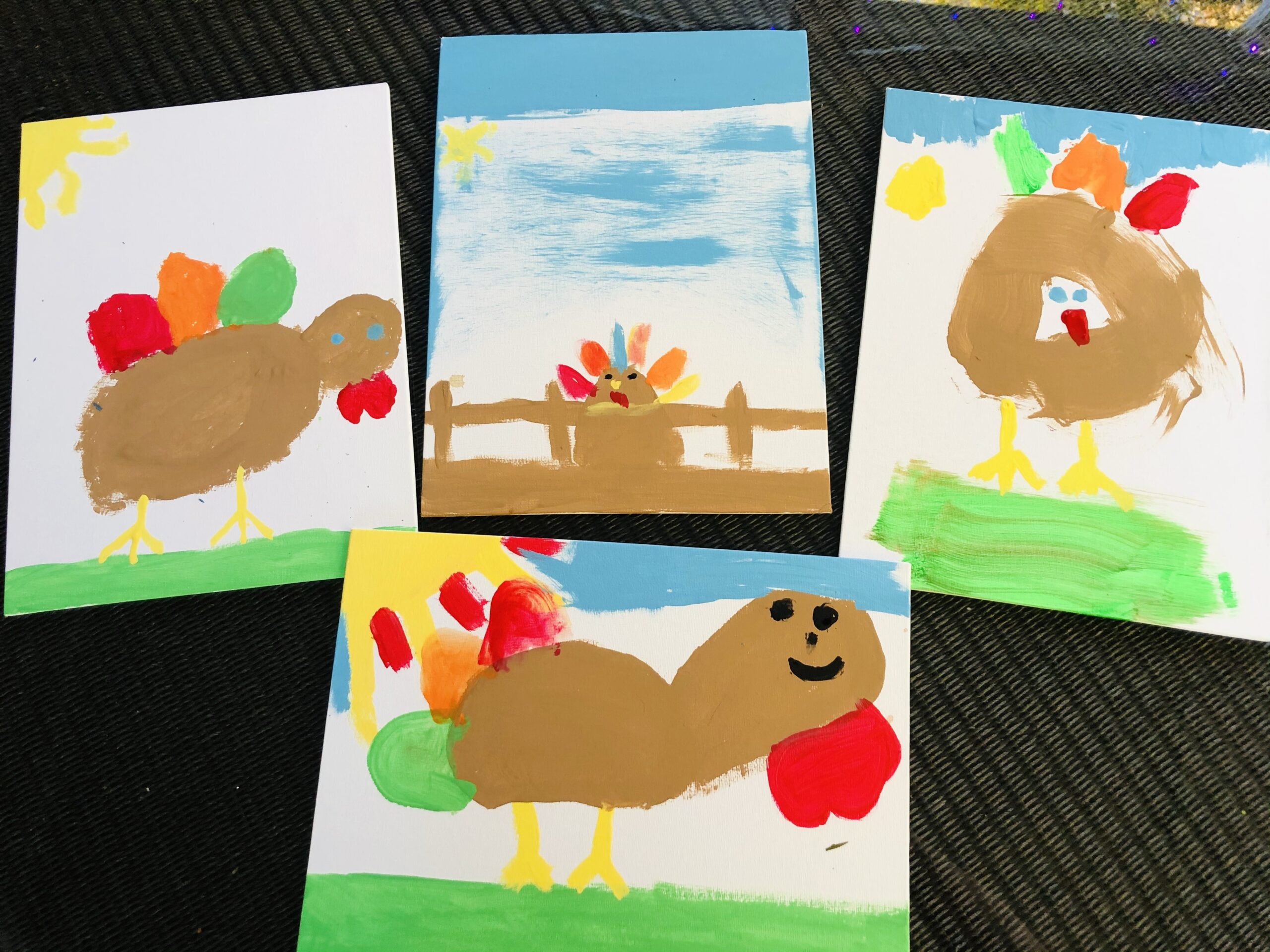 Turkey Painting Party Idea for Kids - Glitter On A Dime