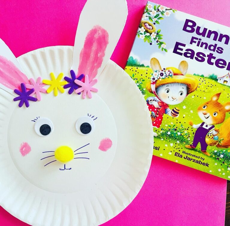 Cute Paper Plate Bunny Craft for Easter - Glitter On A Dime