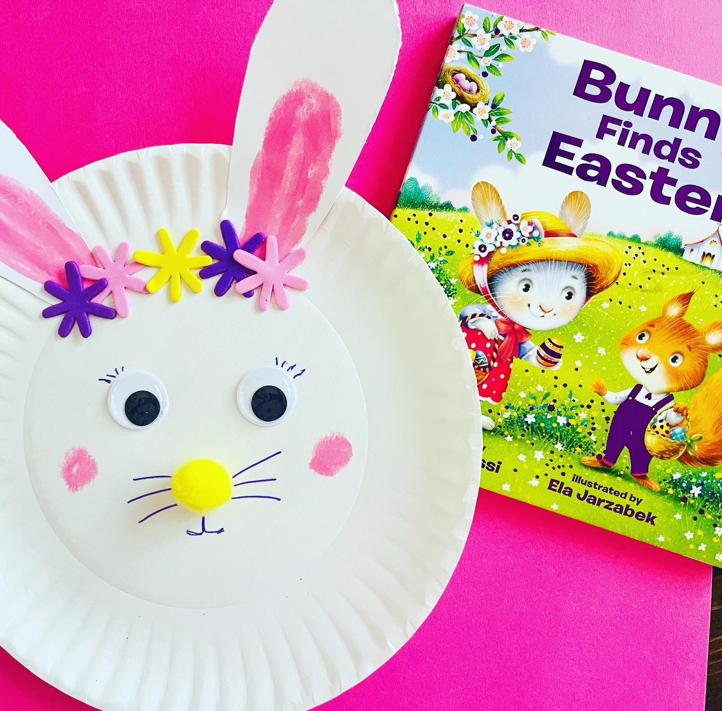 Cute Paper Plate Bunny Craft for Easter - Glitter On A Dime